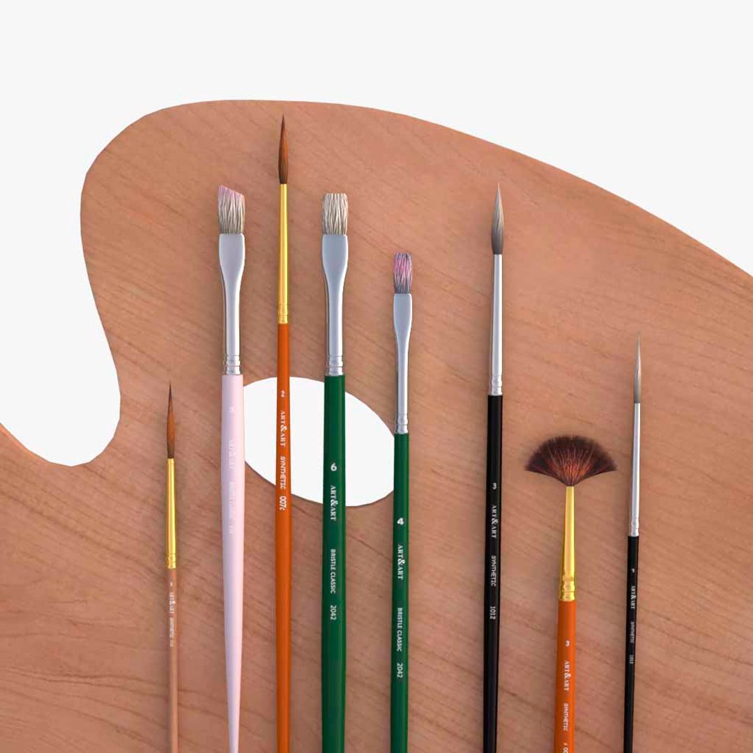 Painting Brushes 3d Model