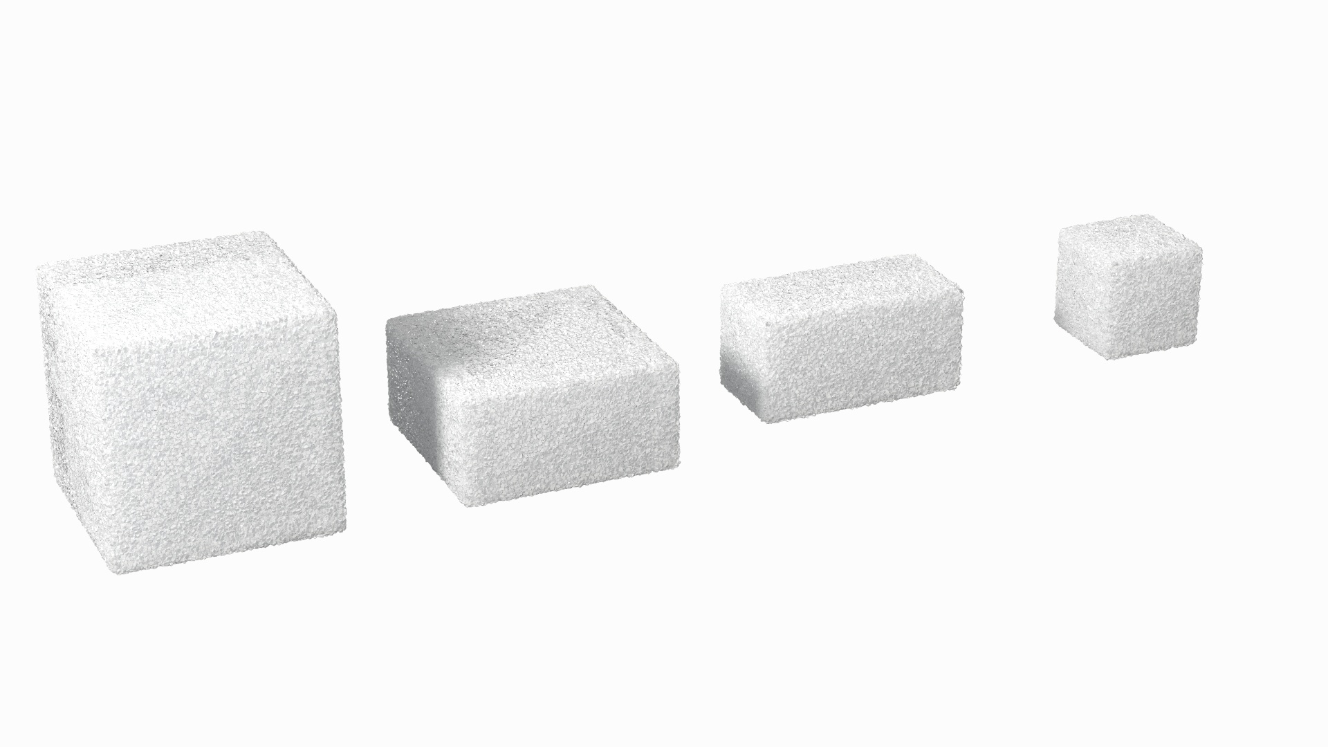 Cubic White Sugar Set 3D - TurboSquid 2083883