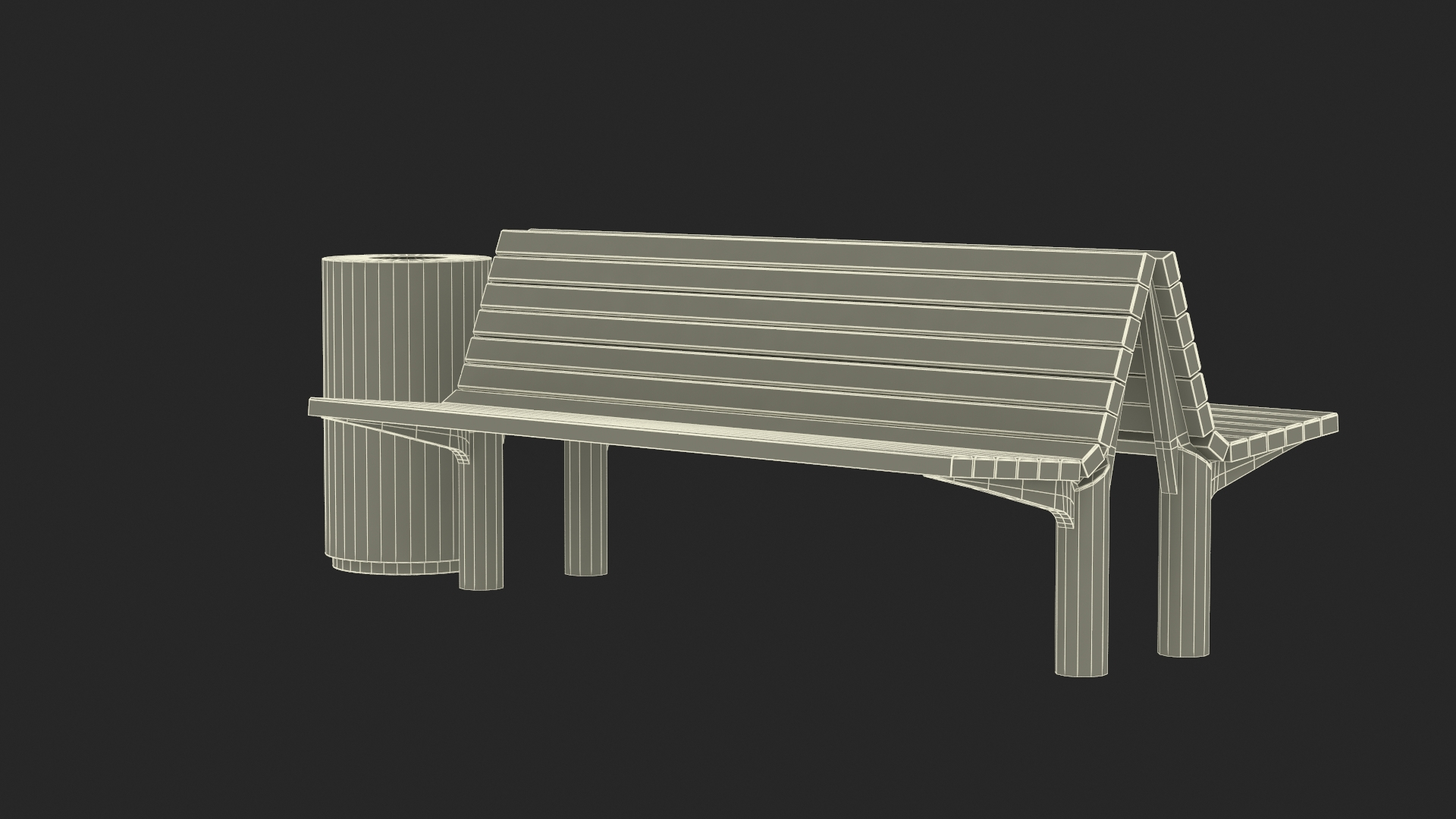 Double Sided Bench 3D Model - TurboSquid 2337923