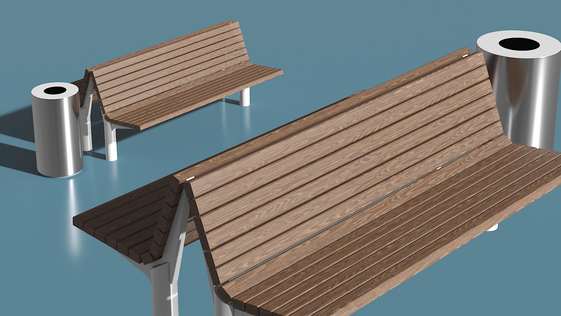 Double Sided Bench 3D Model - TurboSquid 2337923