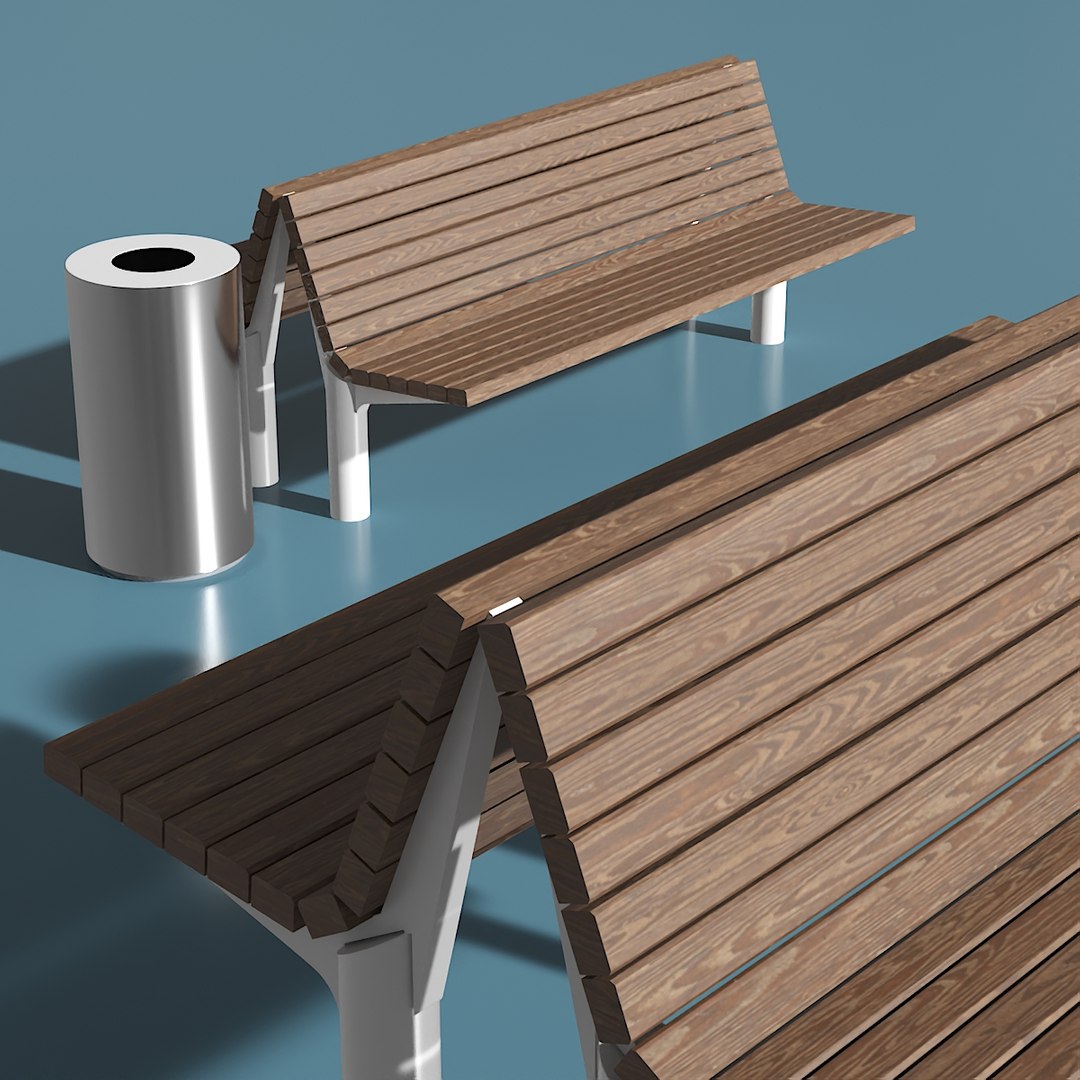 Double Sided Bench 3D Model - TurboSquid 2337923