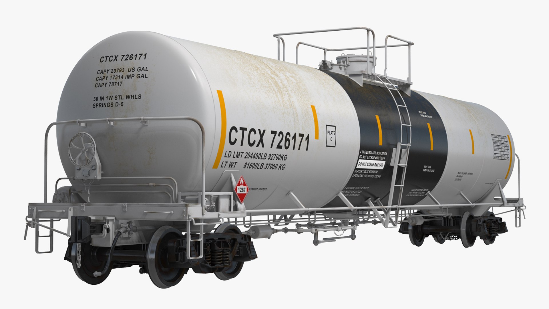 3D Railroad Tank Car - TurboSquid 1231214