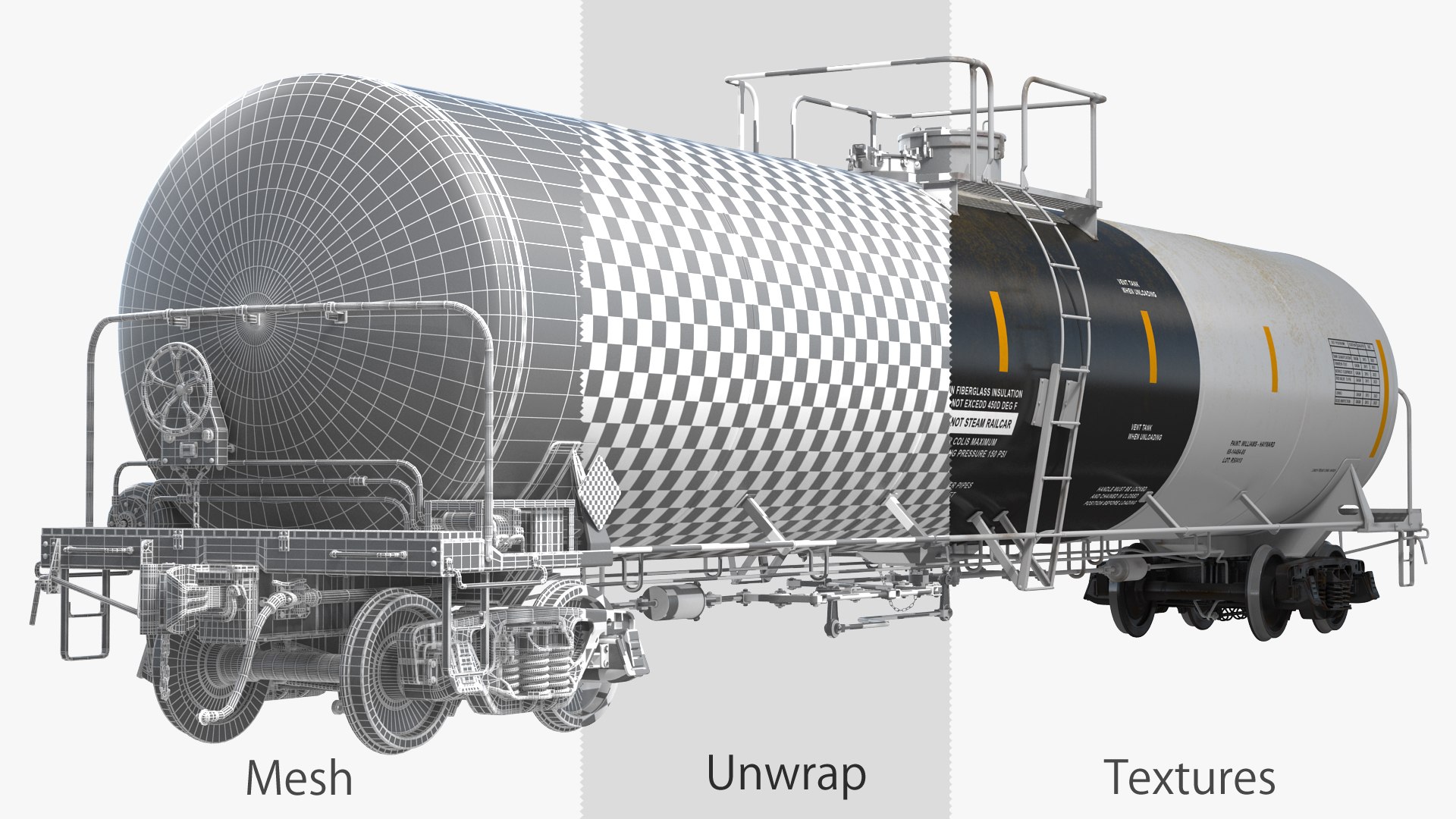 3D Railroad Tank Car - TurboSquid 1231214