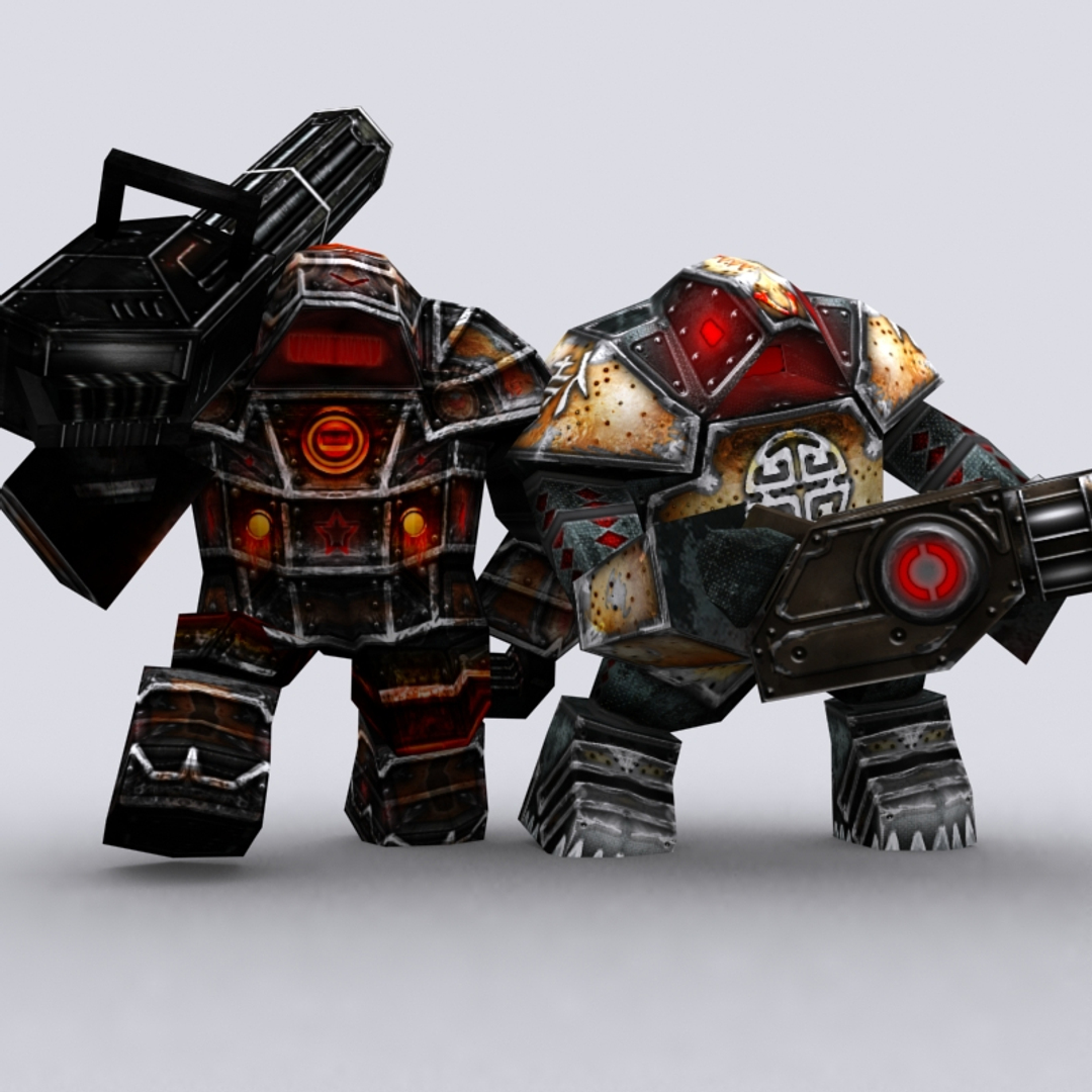 3d model games warbots punishers characters