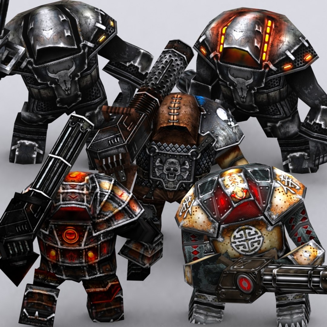 3d model games warbots punishers characters