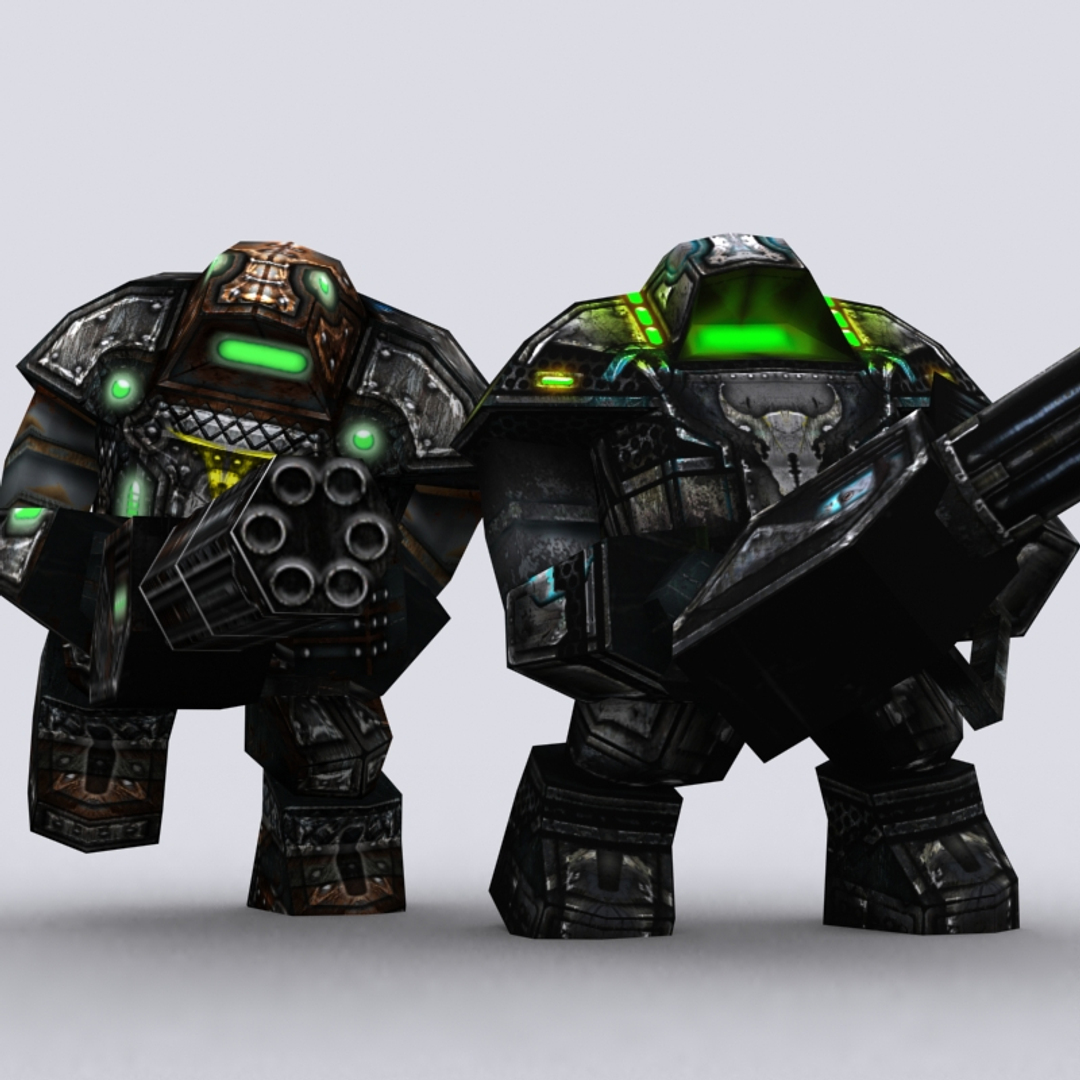 3d model games warbots punishers characters