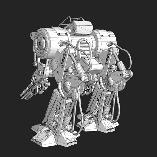 military robot 3d model