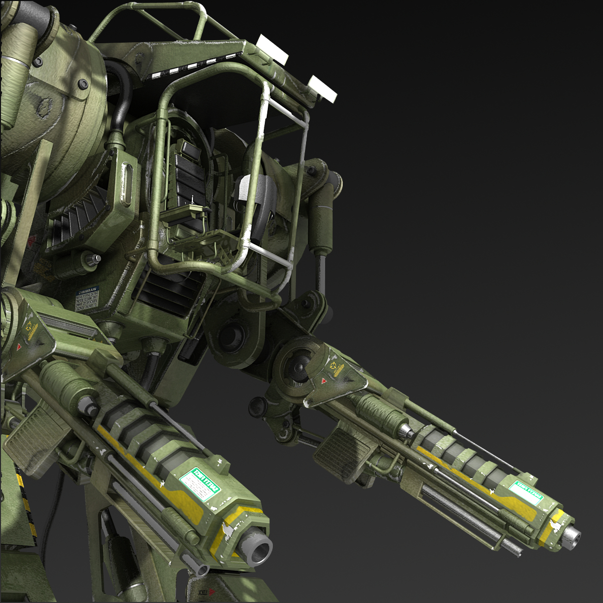 military robot 3d model
