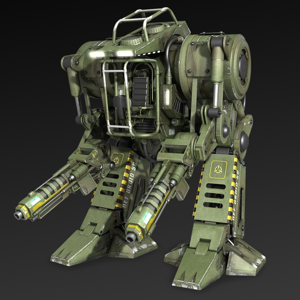 military robot 3d model