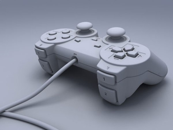 ps2 gamepad 3d model
