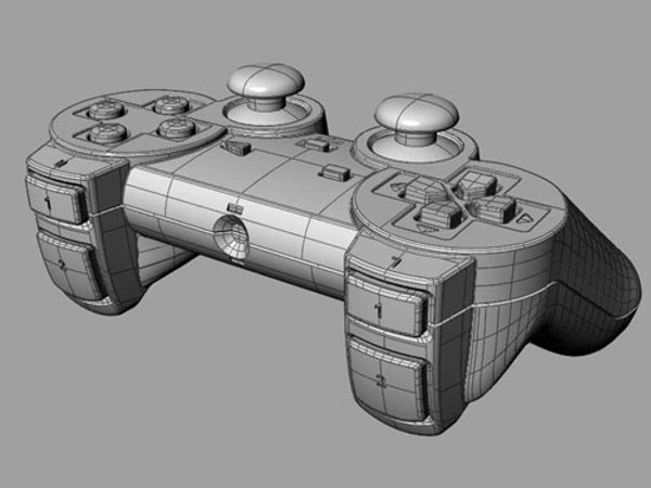 ps2 gamepad 3d model