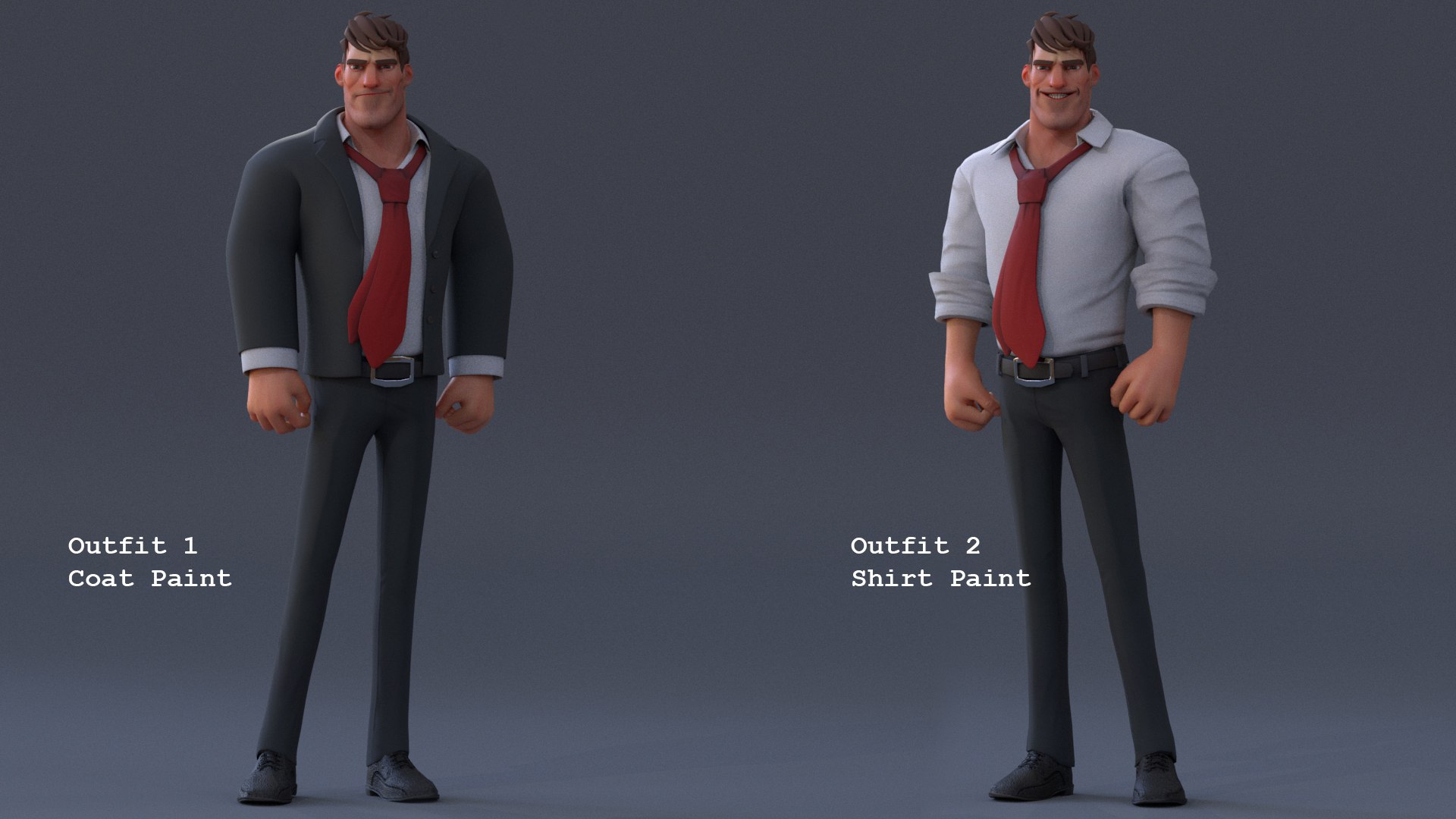 Boss cartoon character man 3D - TurboSquid 1570157