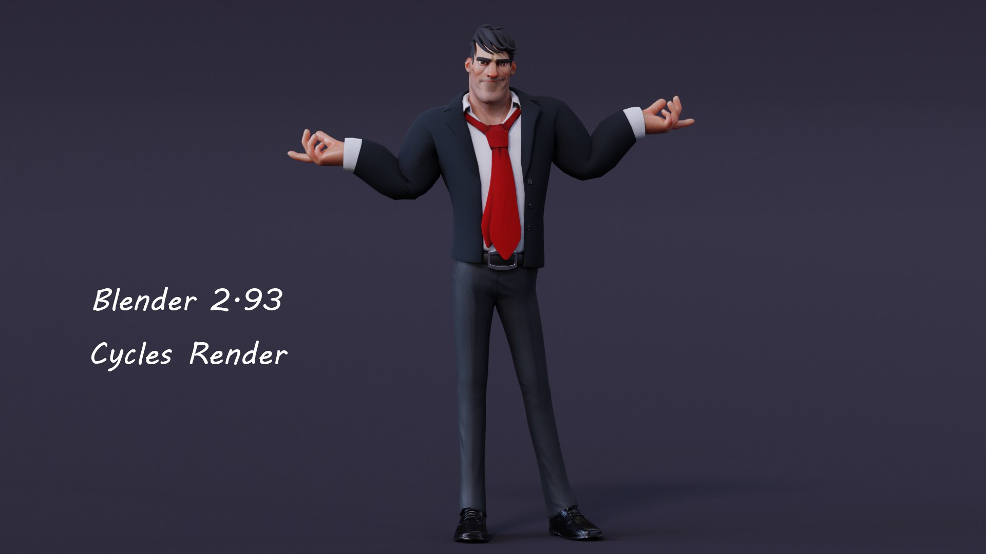 Boss cartoon character man 3D - TurboSquid 1570157