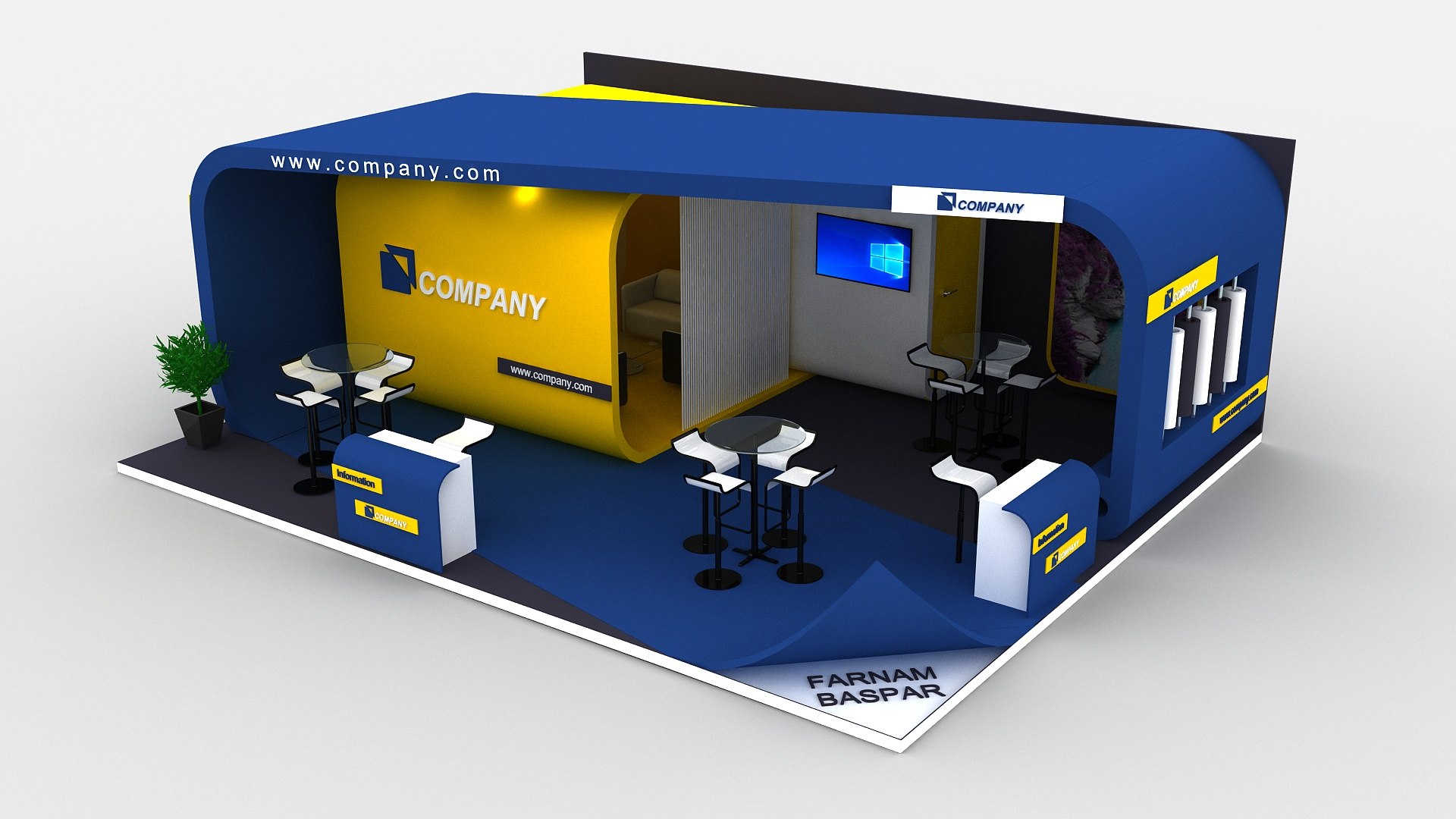 3D Model Exhibition Stand7x8 - TurboSquid 2110122