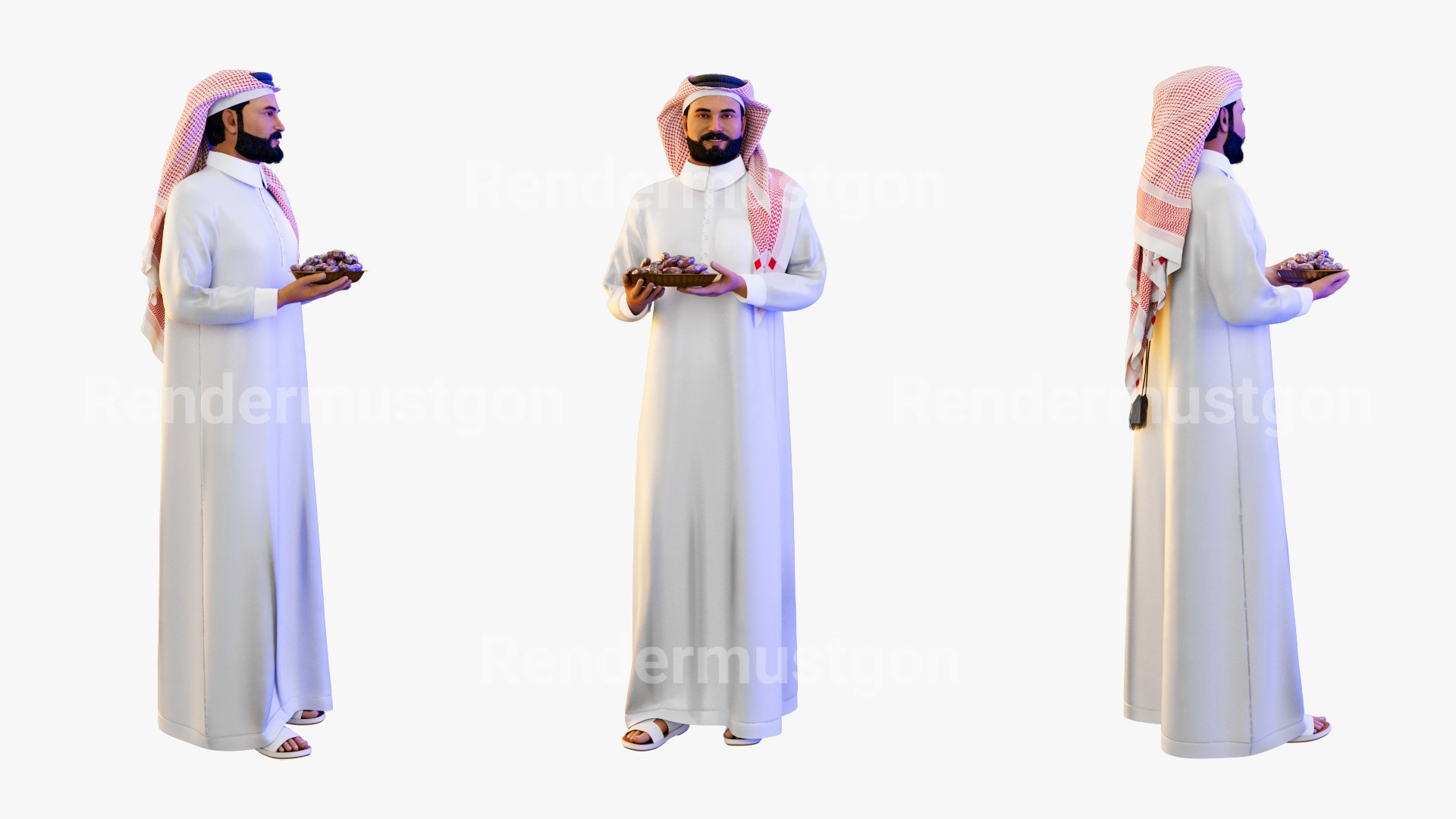 Arab Man Serving Dates 3D Model 3D - TurboSquid 2495088