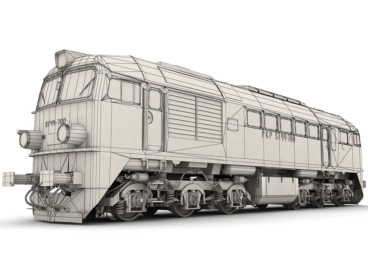 3d Model Diesel Locomotive St44