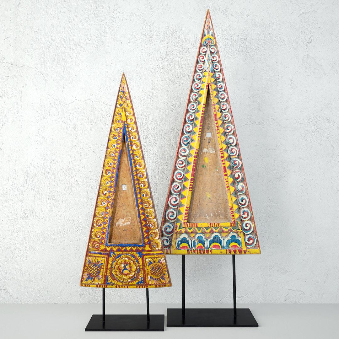 3D Indonesian Triangular Wood Carving model - TurboSquid 2128725