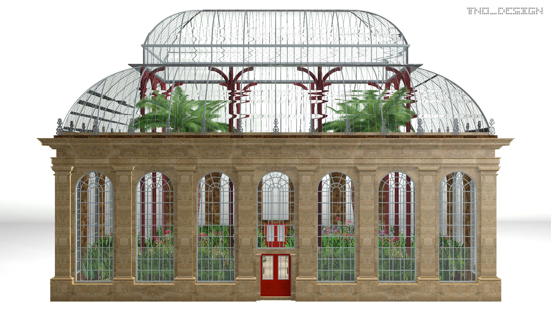3D Botanical Garden Orangery - TurboSquid 1370810