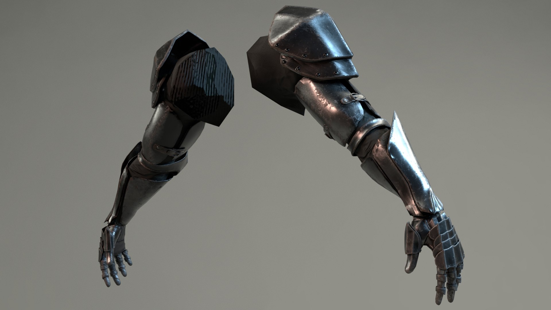 3D Warrior Arms Armor Set Model - TurboSquid 1721391