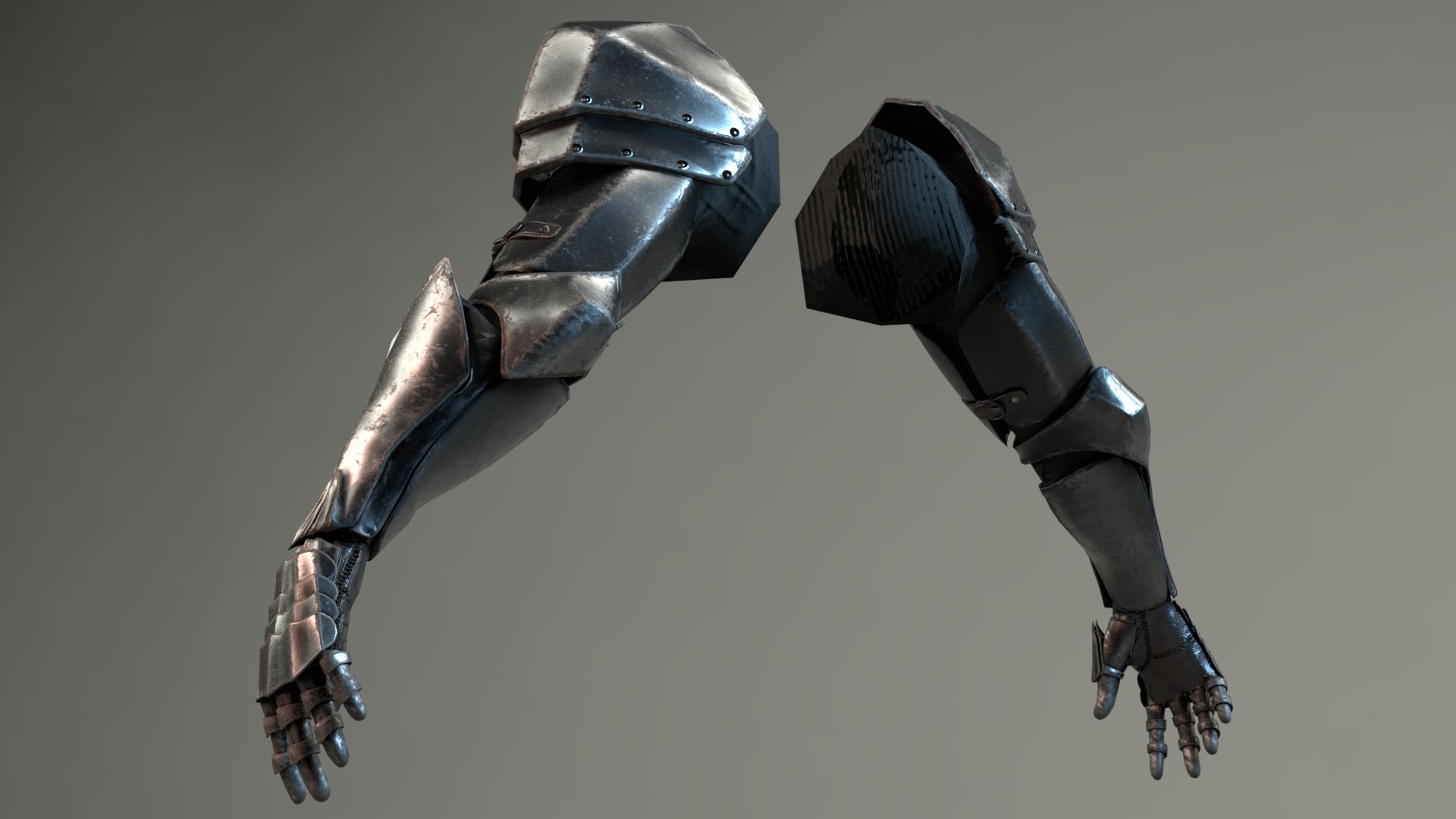 3D Warrior Arms Armor Set Model - TurboSquid 1721391