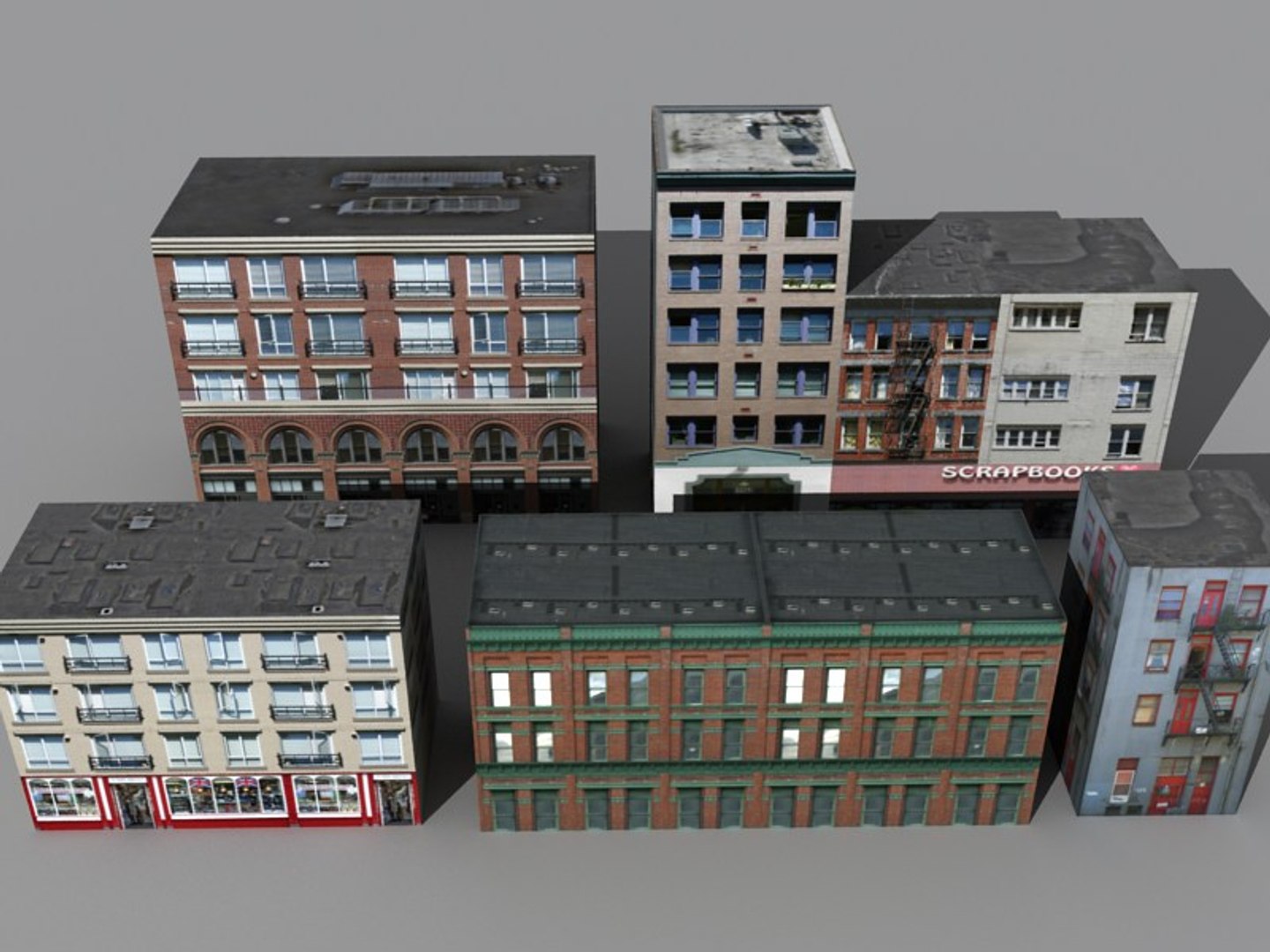 5 Buildings B 3ds