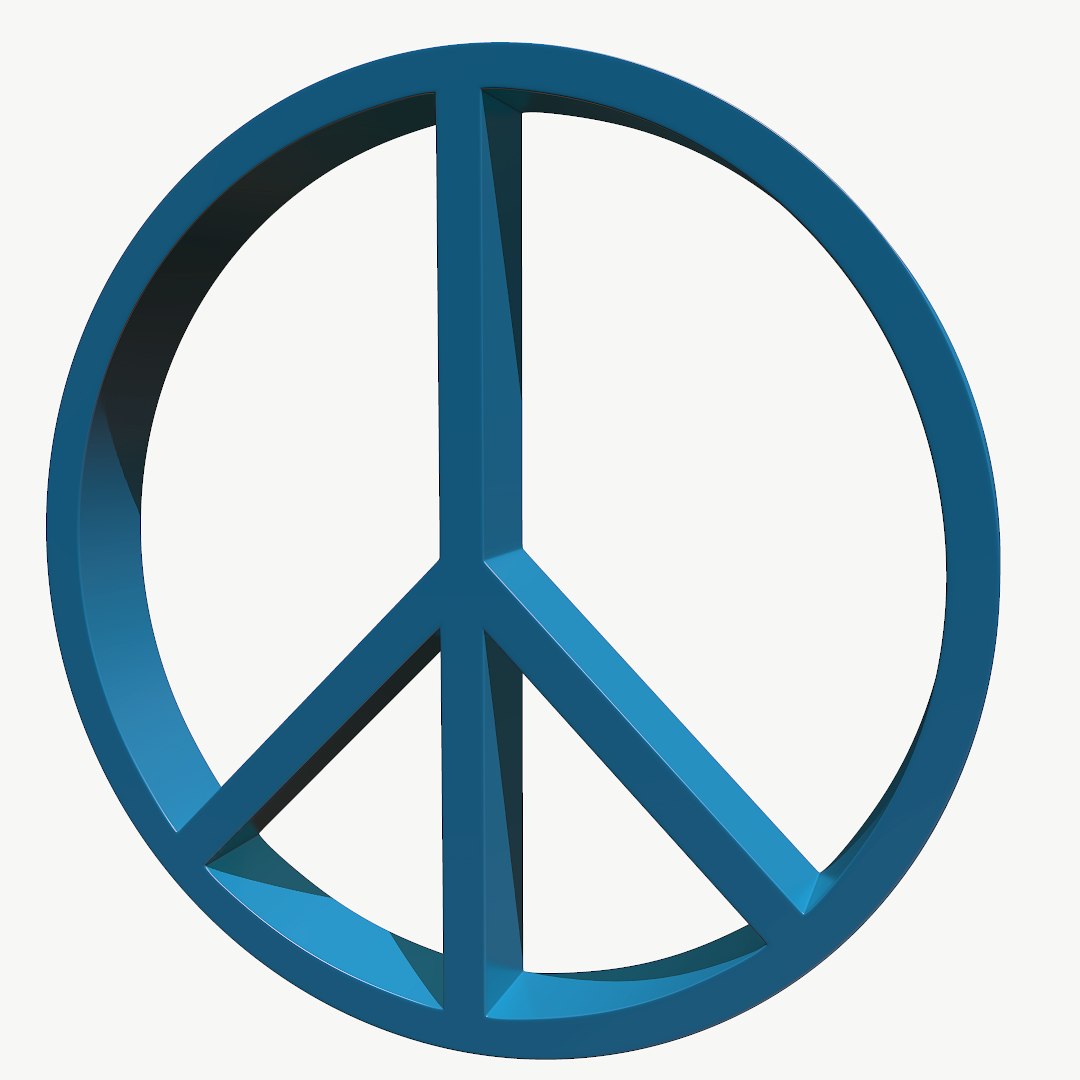 Peace symbol 3D - TurboSquid 1199868