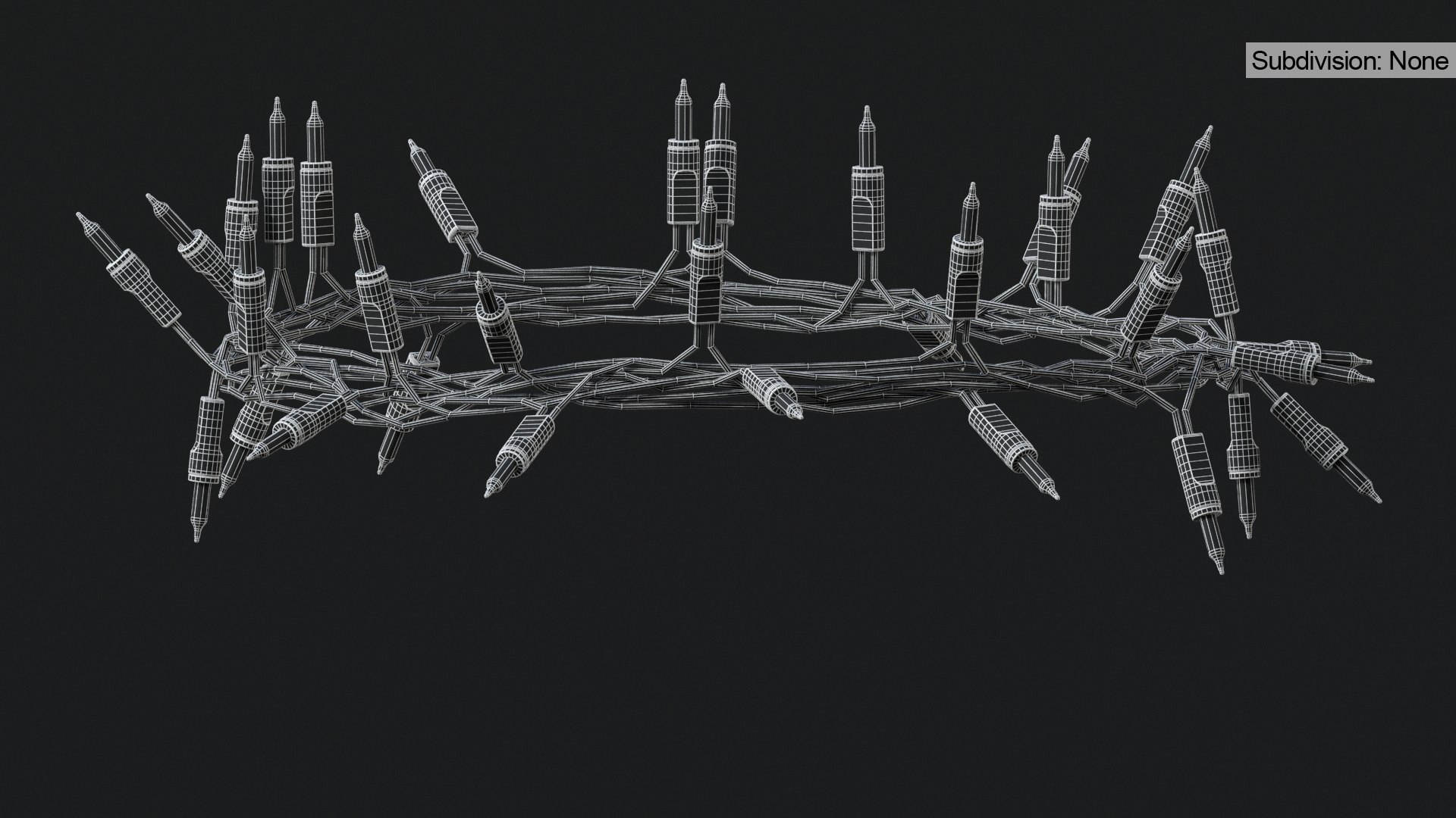 3D Crown Christmas Lights model - TurboSquid 1812157