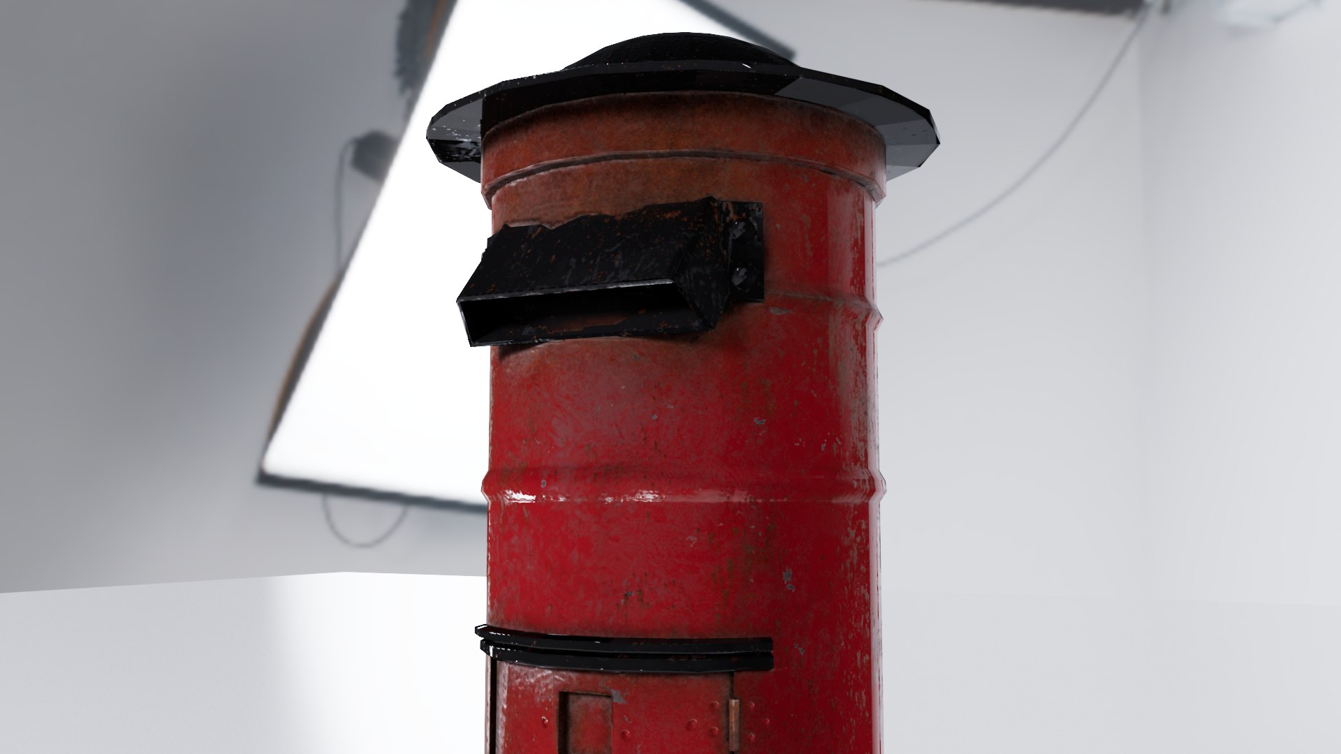 3D Rusted Indian Post Box Low Poly - TurboSquid 1959801
