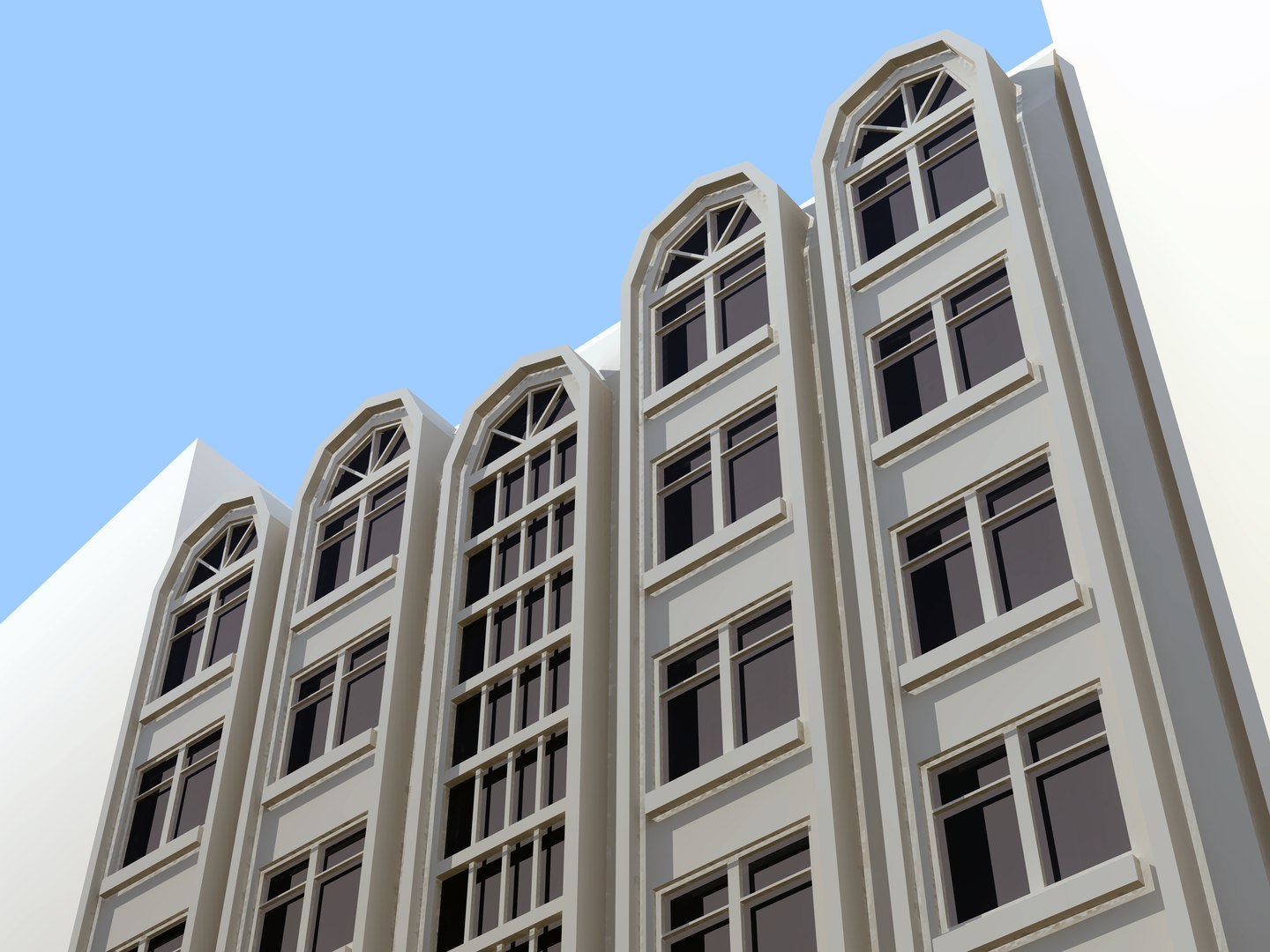 Free Facade Building 3d Model