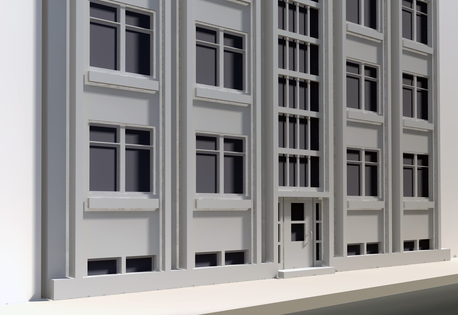 Free Facade Building 3d Model