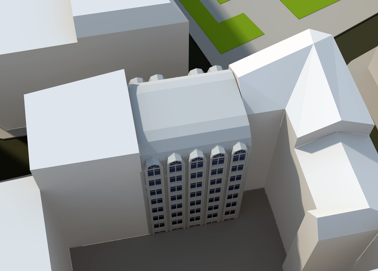 Free Facade Building 3d Model