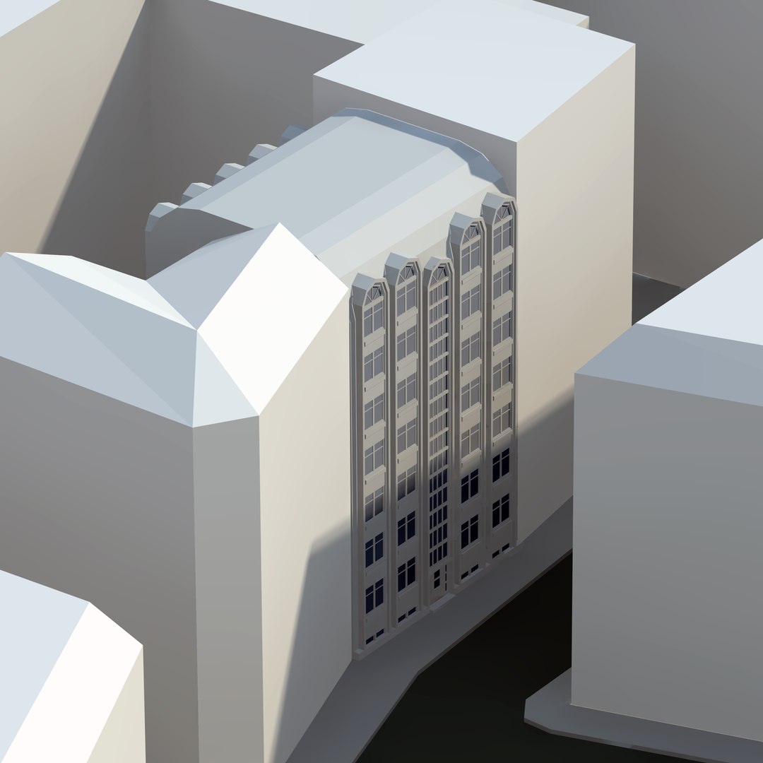 Free Facade Building 3d Model