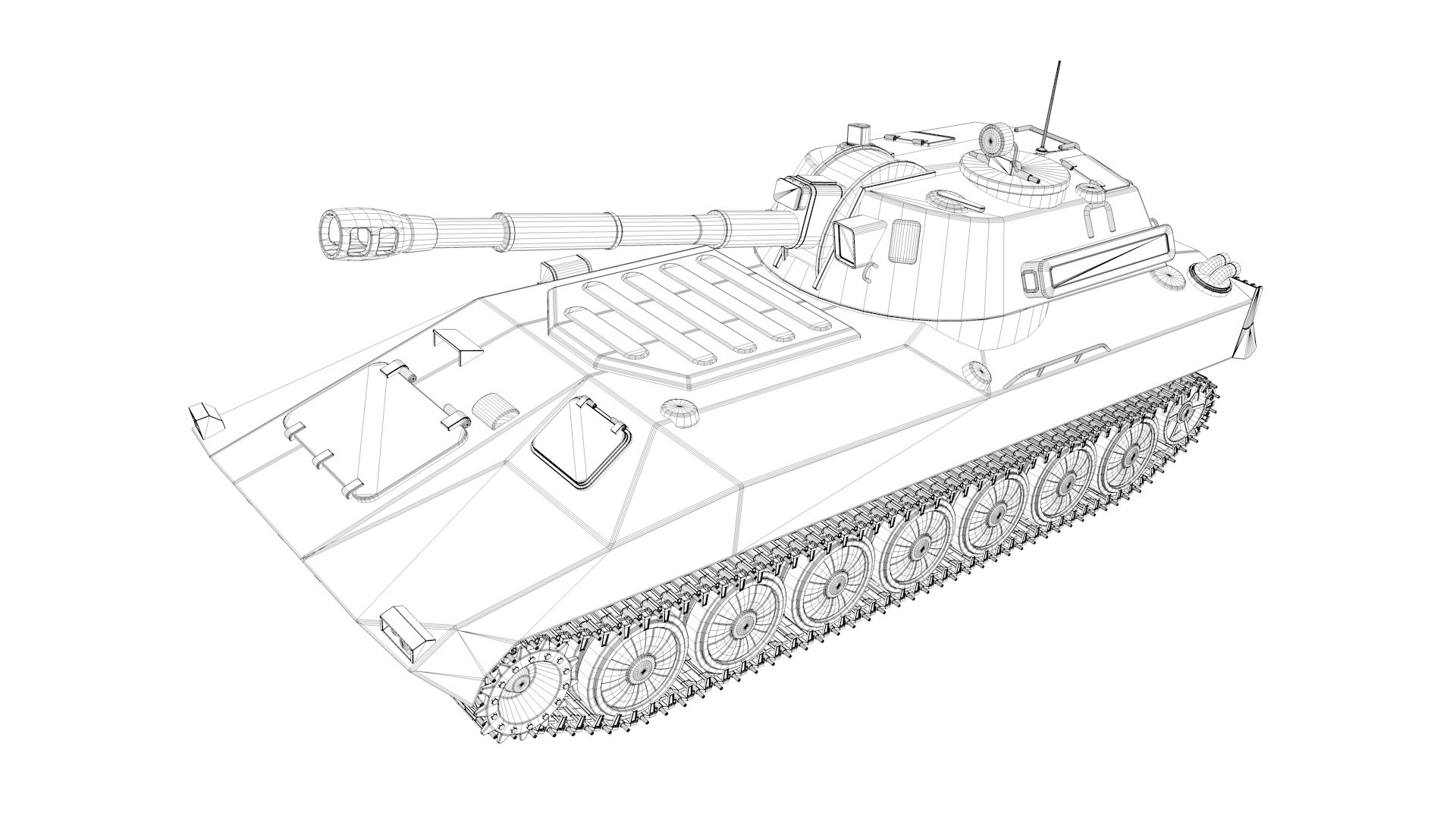 3D Model 2S1 Gvozdika SPH - TurboSquid 2397848