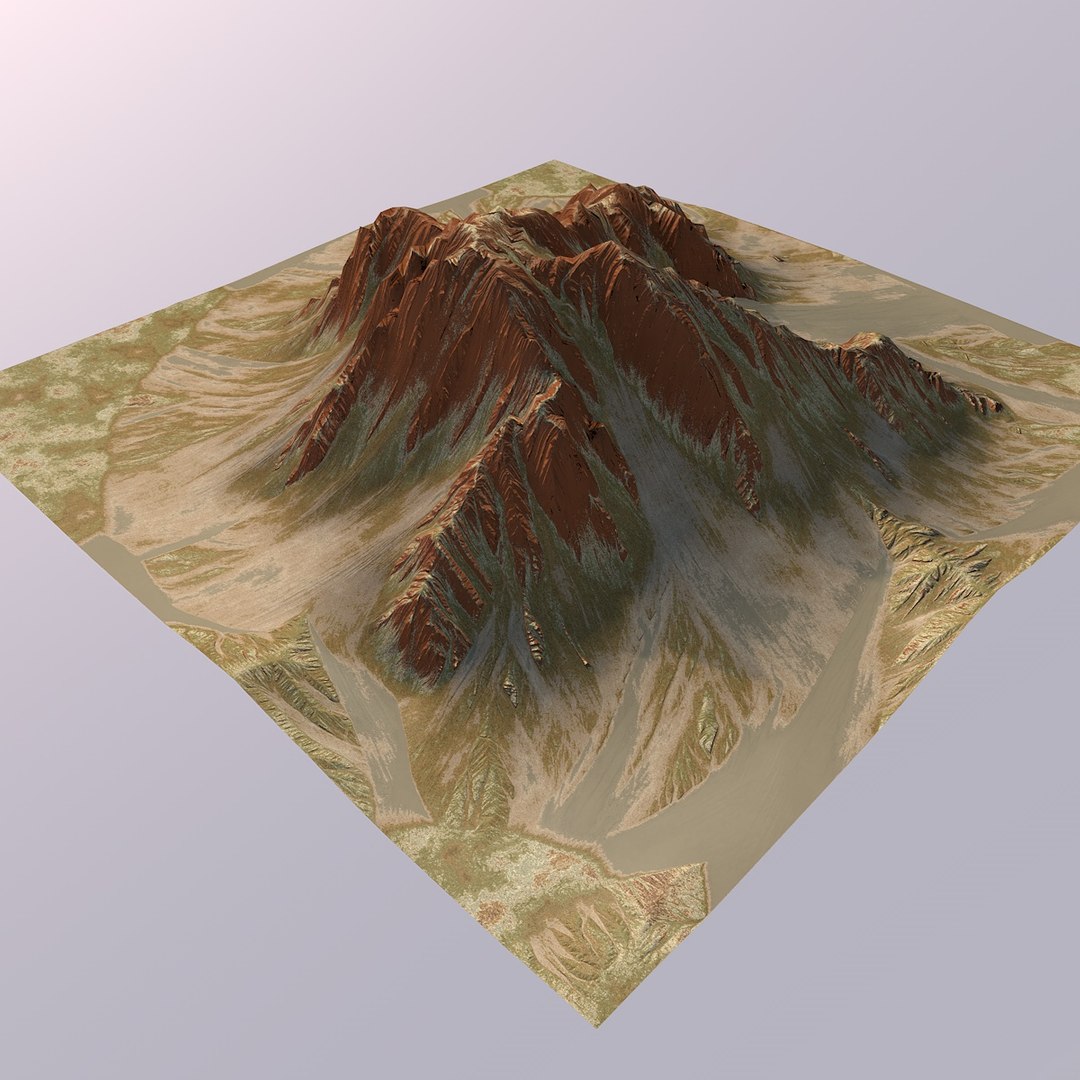 3d Model Mountain Mt002
