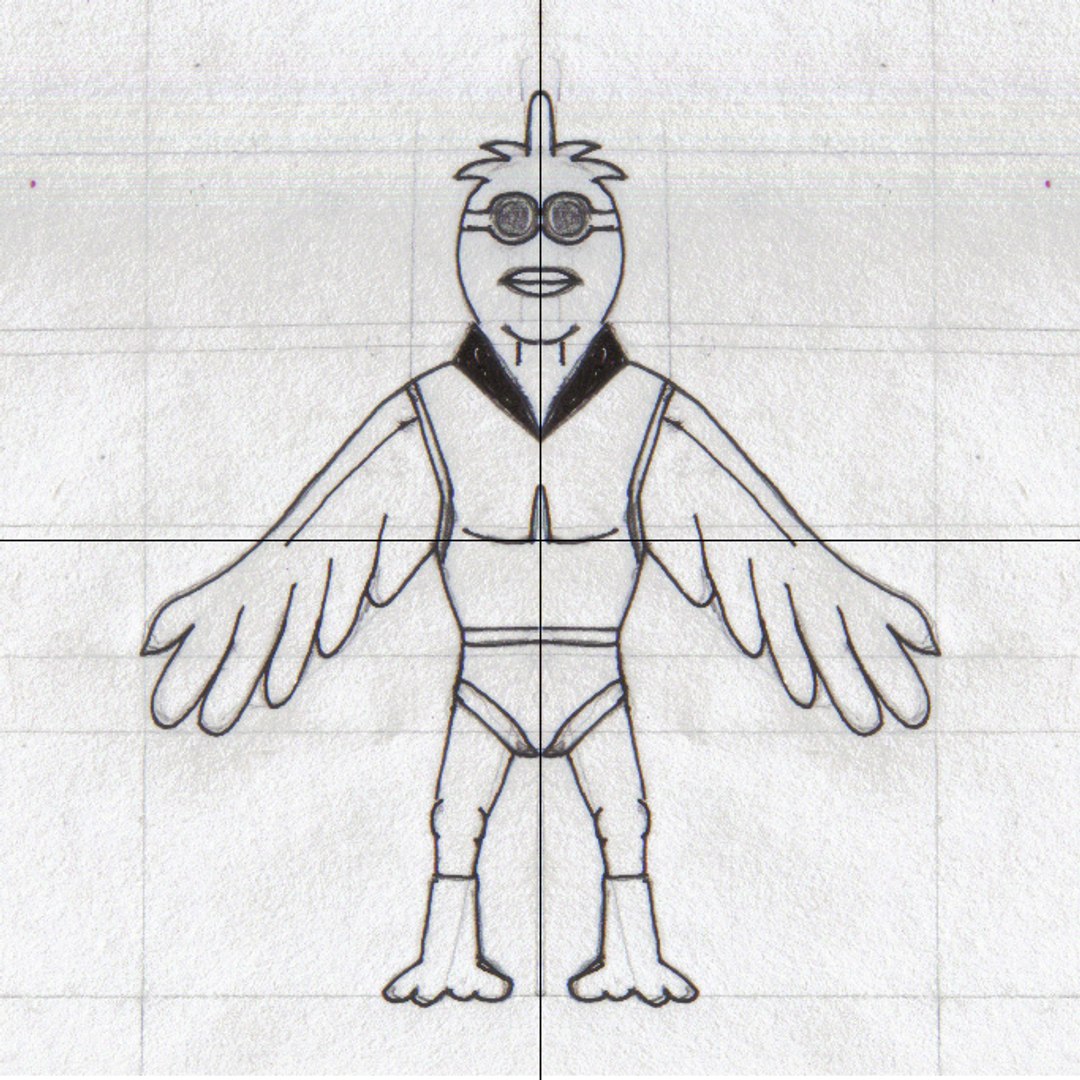 Humanoid Bird 3d Model