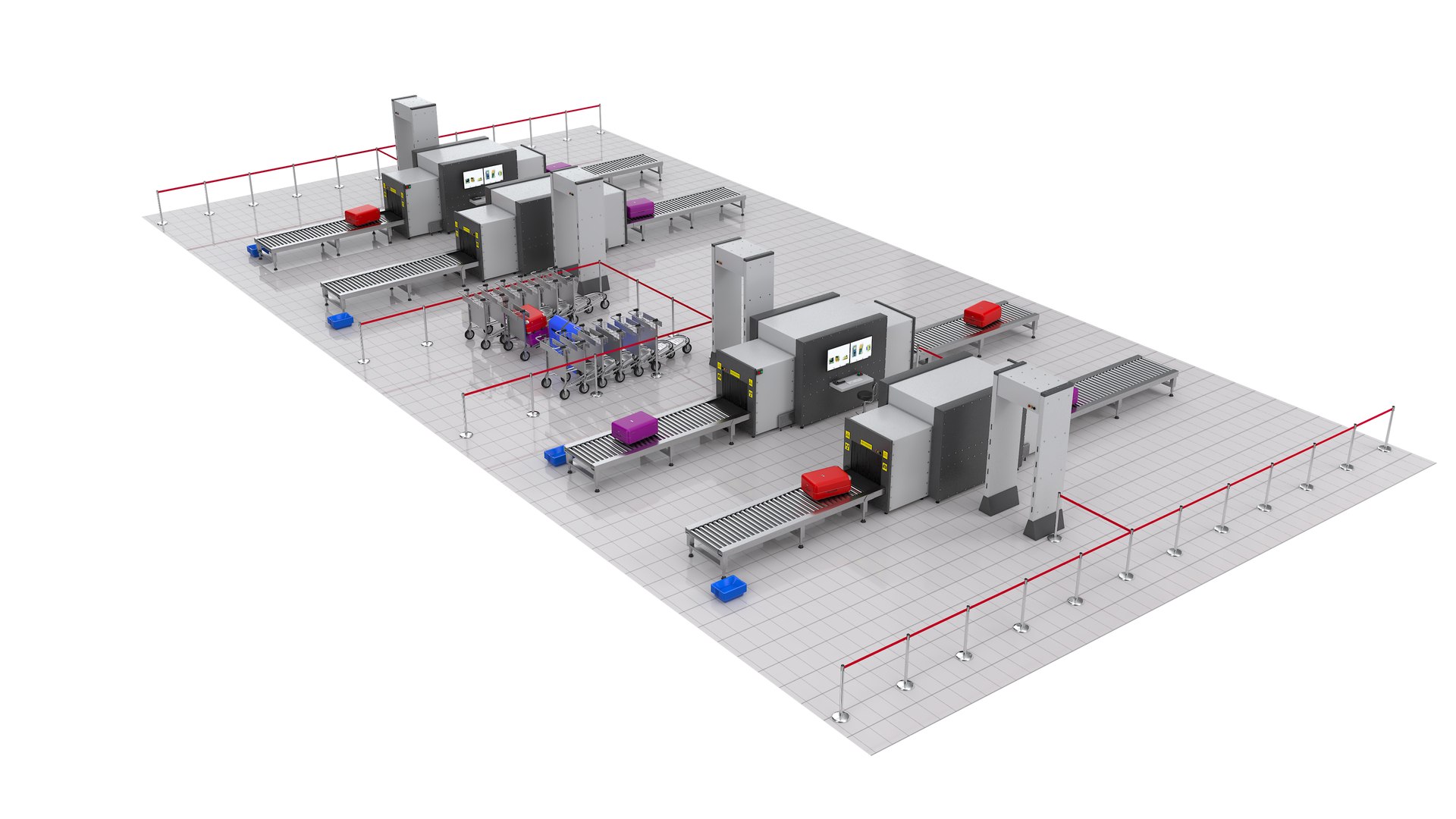 Airport Security Control Model - TurboSquid 2418537