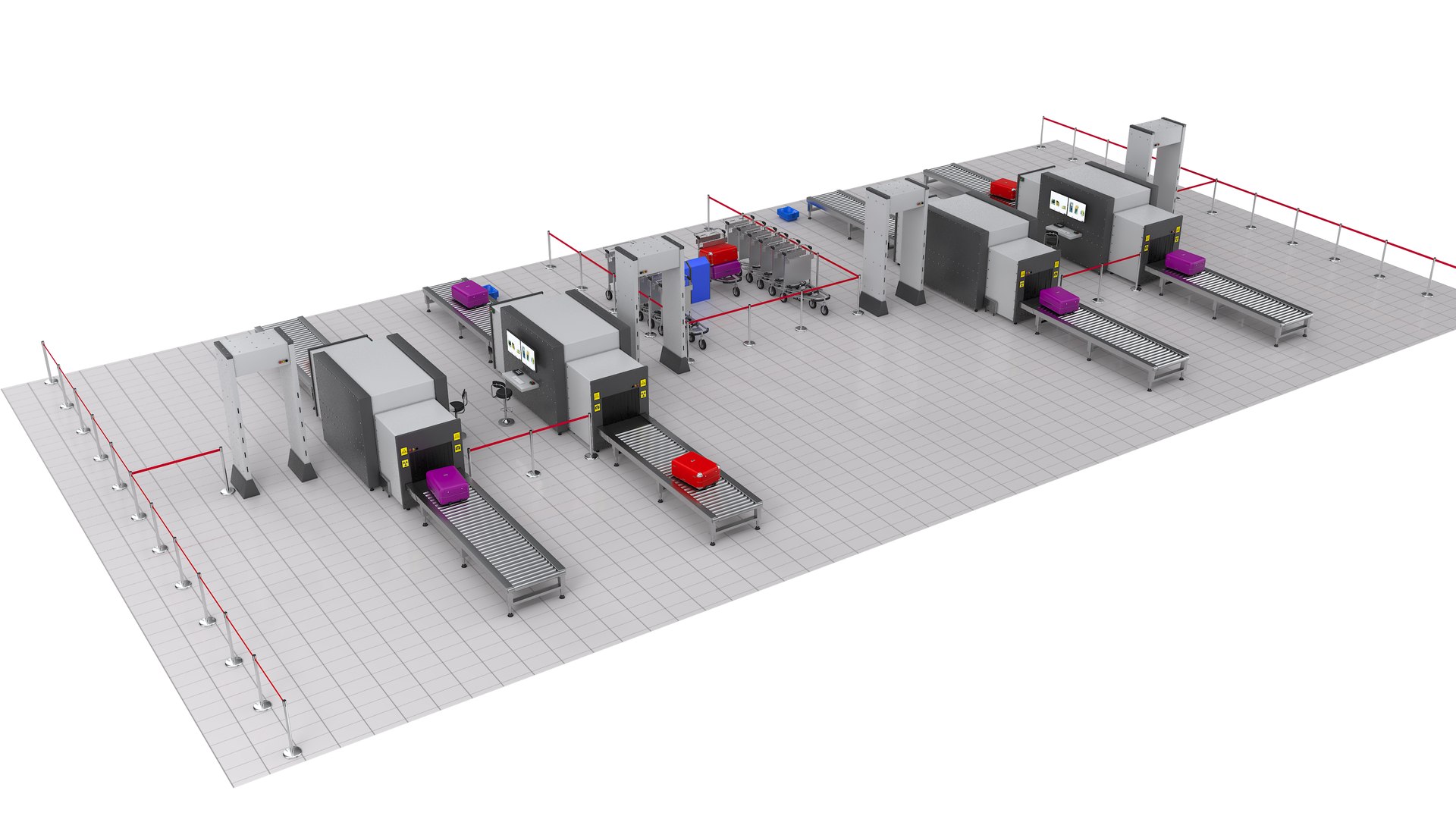 Airport Security Control Model - TurboSquid 2418537