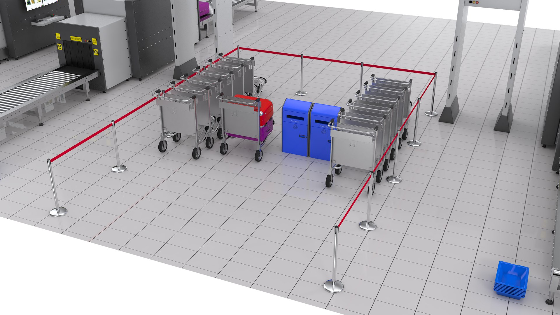 Airport Security Control Model - TurboSquid 2418537