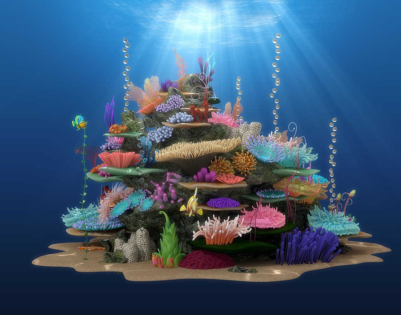 3D Coral Reef Model - TurboSquid 1214070