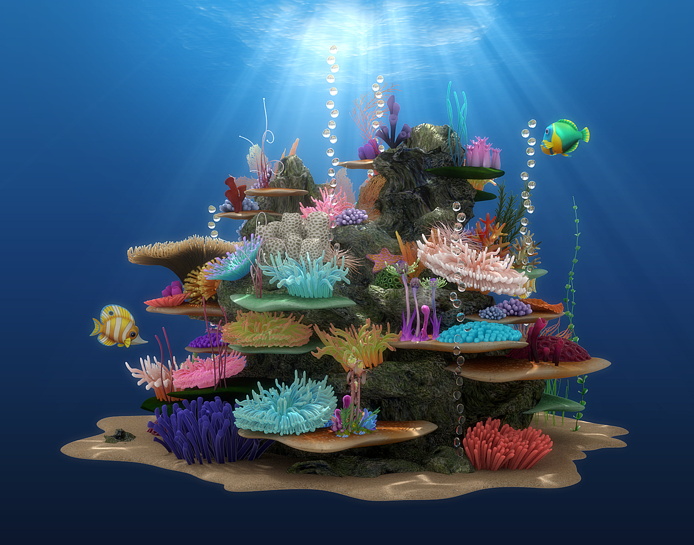3D coral reef model - TurboSquid 1214070