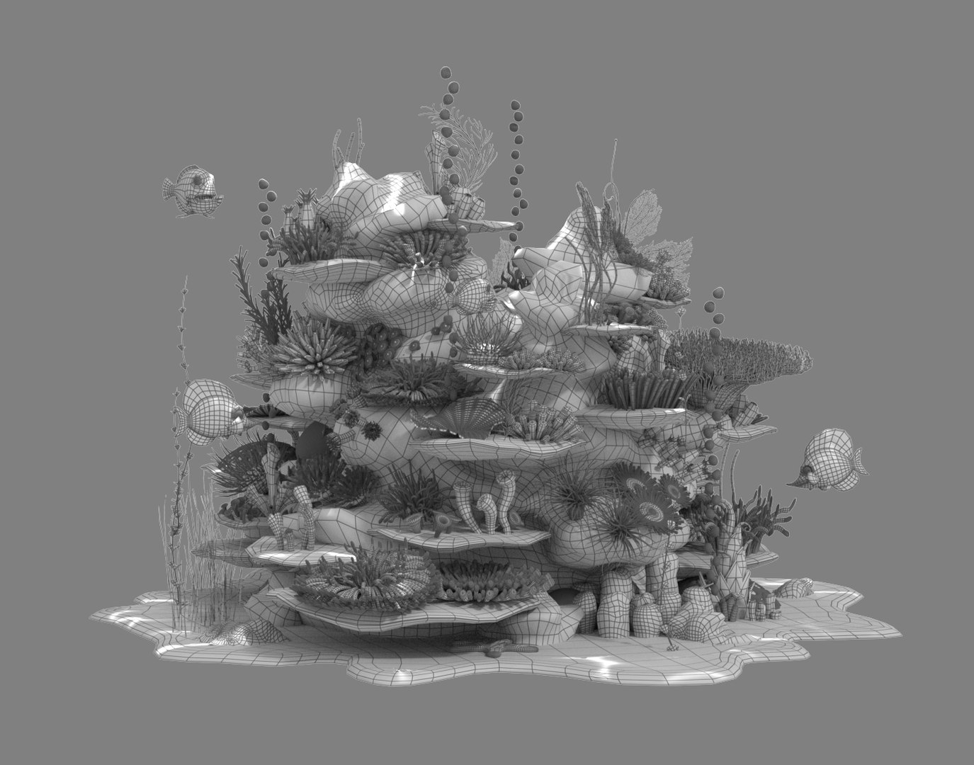 3D Coral Reef Model - TurboSquid 1214070
