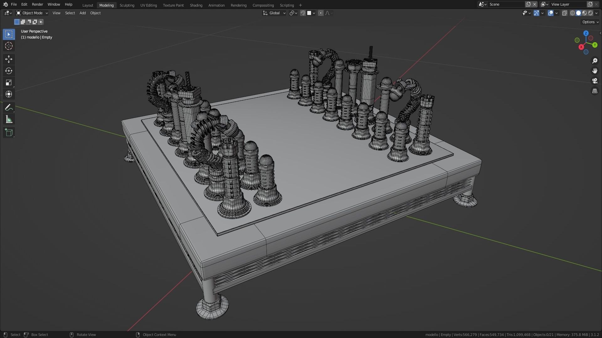 Chess Stylized Set Pieces And Board 01 Low-poly Model 3D - TurboSquid ...
