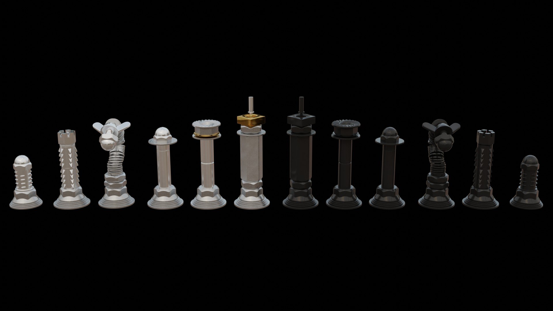 Chess Stylized Set Pieces And Board 01 Low-poly Model 3D - TurboSquid ...