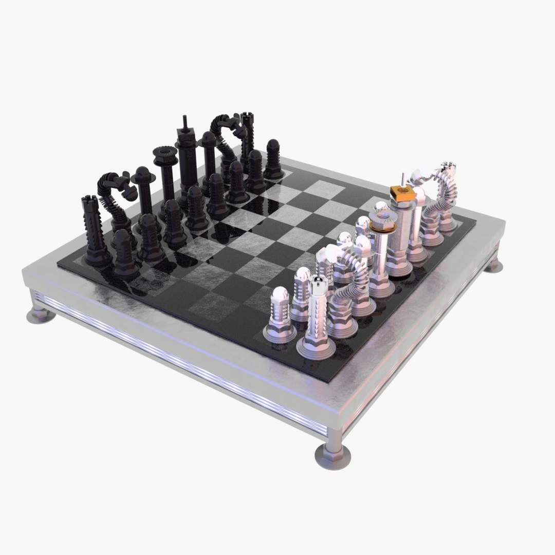 Chess Stylized Set Pieces And Board 01 Low-poly Model 3D - TurboSquid ...