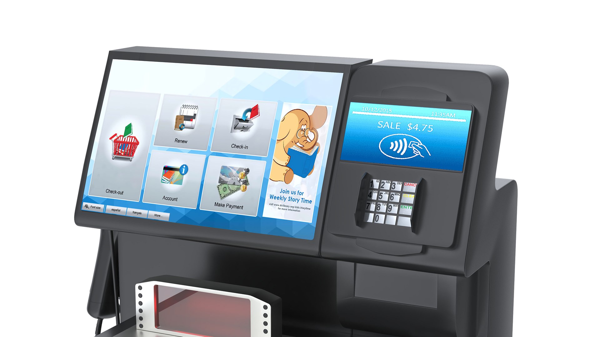 Self Checkout Register 3D Model - TurboSquid 2317423