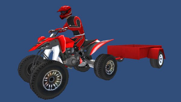 Quad bike trailer player model - TurboSquid 1232626