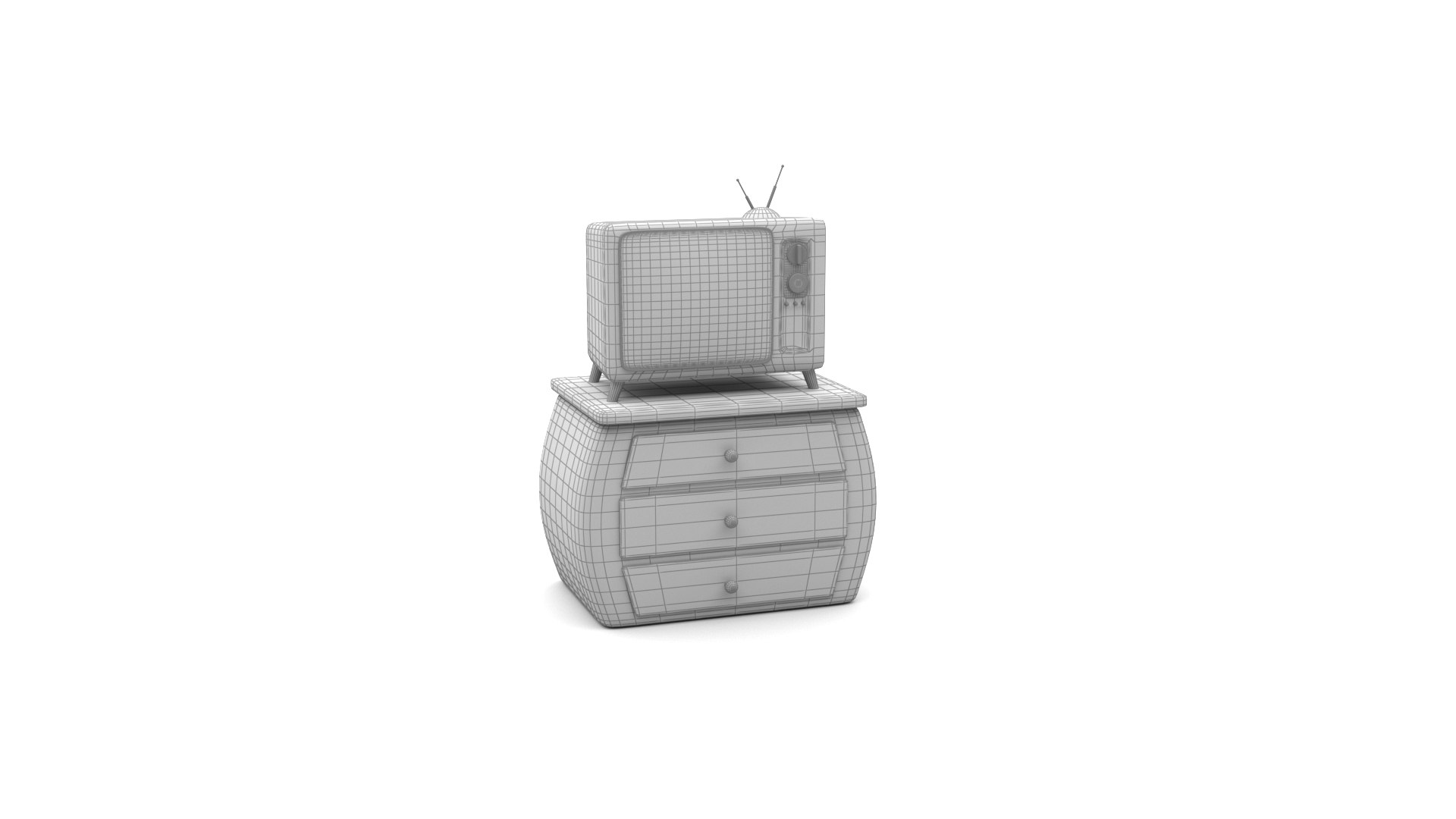 TV Cartoon Cabinet 3D Model - TurboSquid 2023667