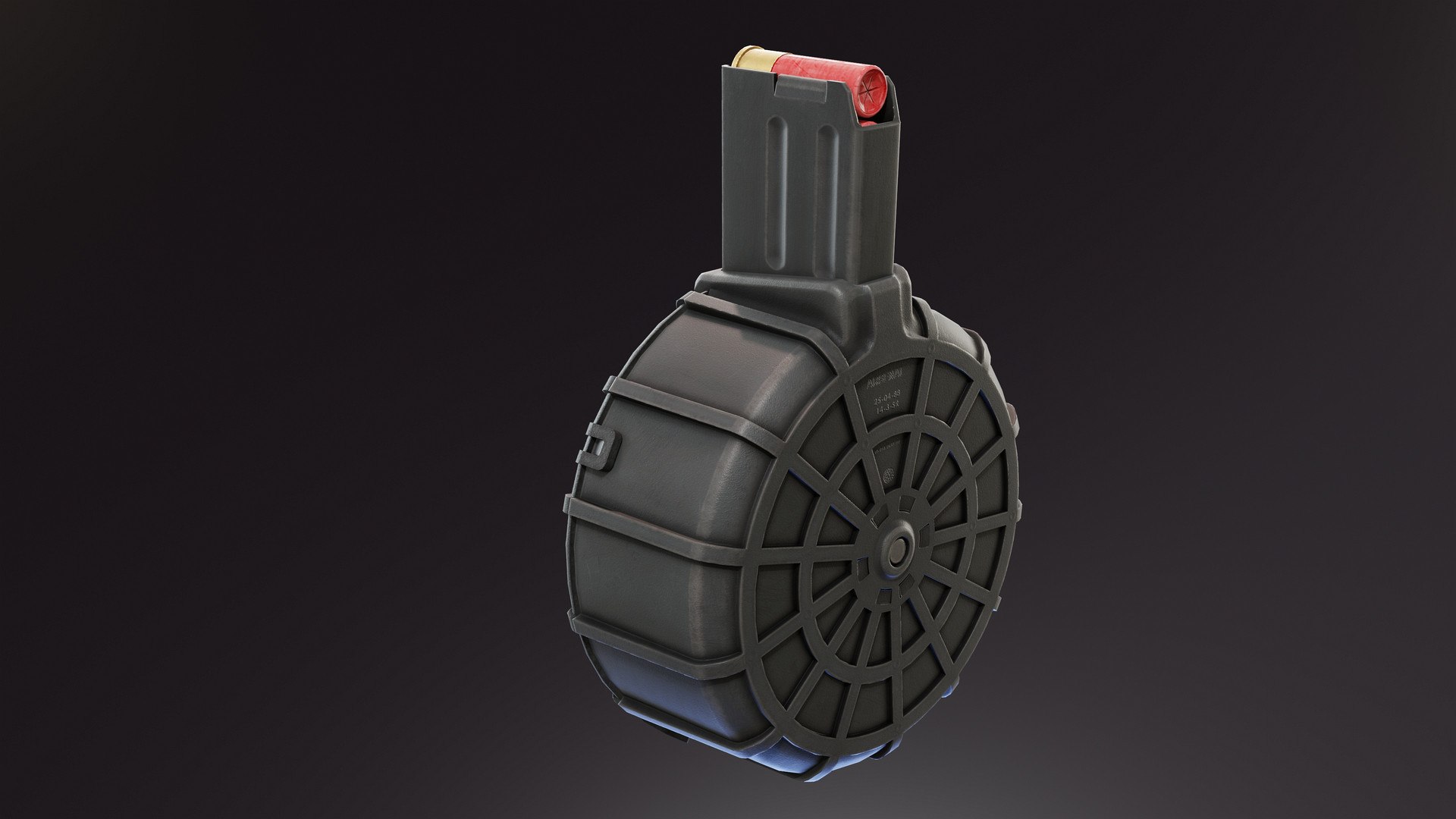 3D 12 Gauge Drum Magazine - TurboSquid 2210843