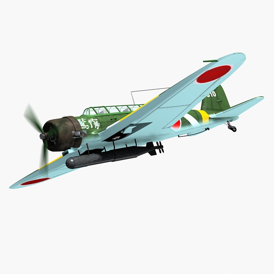 Ww2 Nakajima B5n Torpedo 3d Model