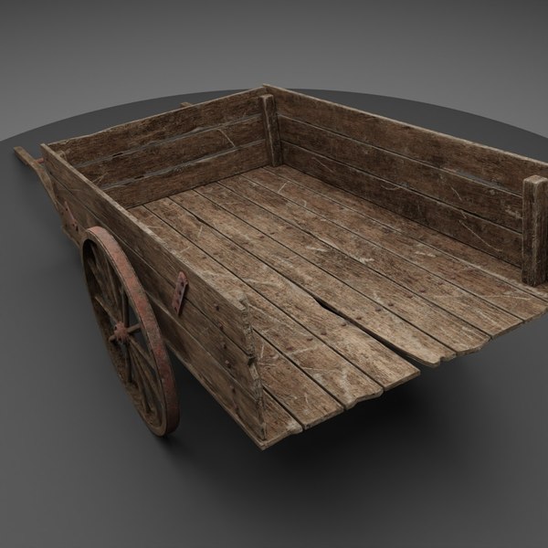 3D model Wooden Cart - TurboSquid 2032281